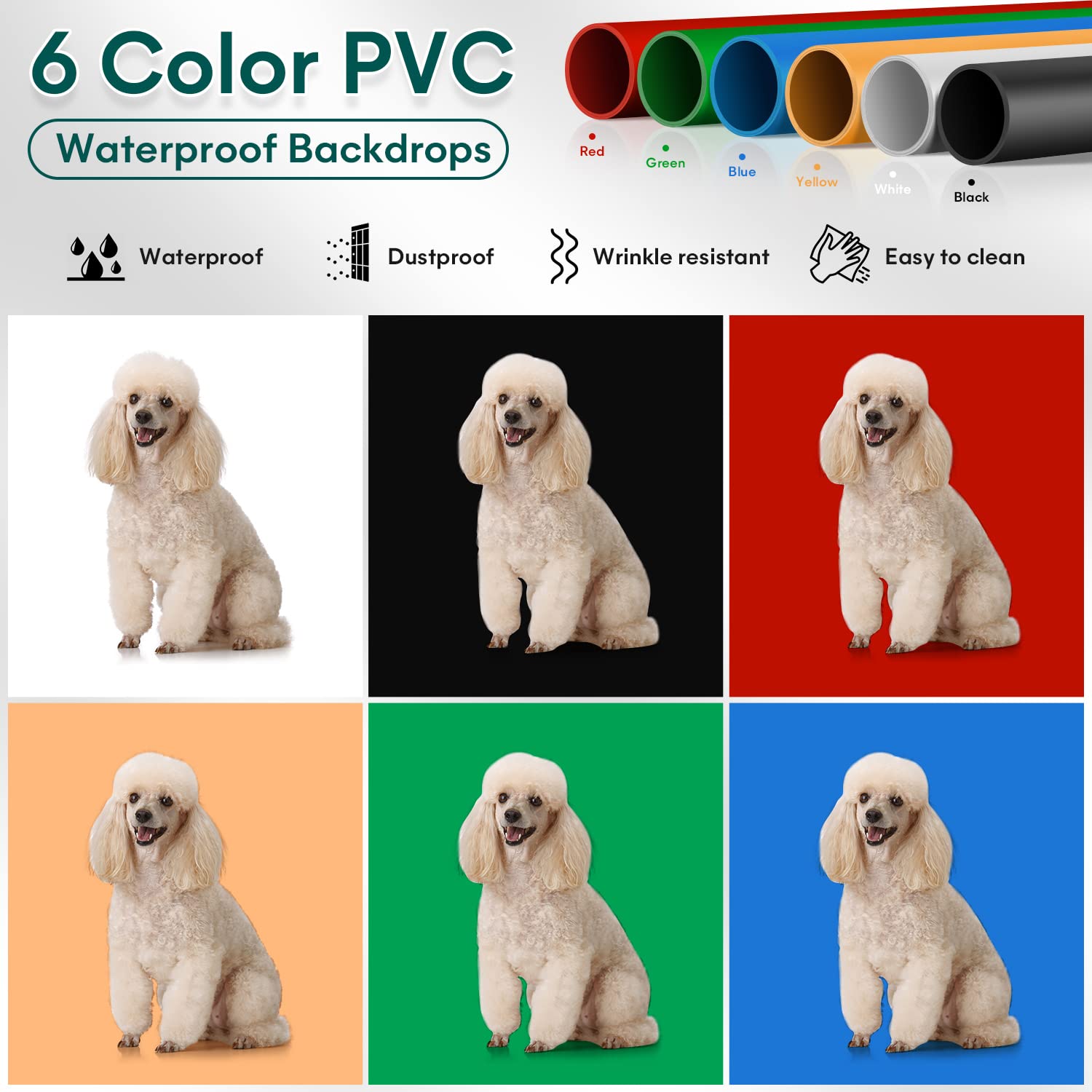 Daguerre 24"x24" Foldable Photo Studio Light Box, Bi-Color Dimmable Shooting Tent with 240 LED Lights, 3000-5500K - Includes 6 Color Backdrops for Professional Photography