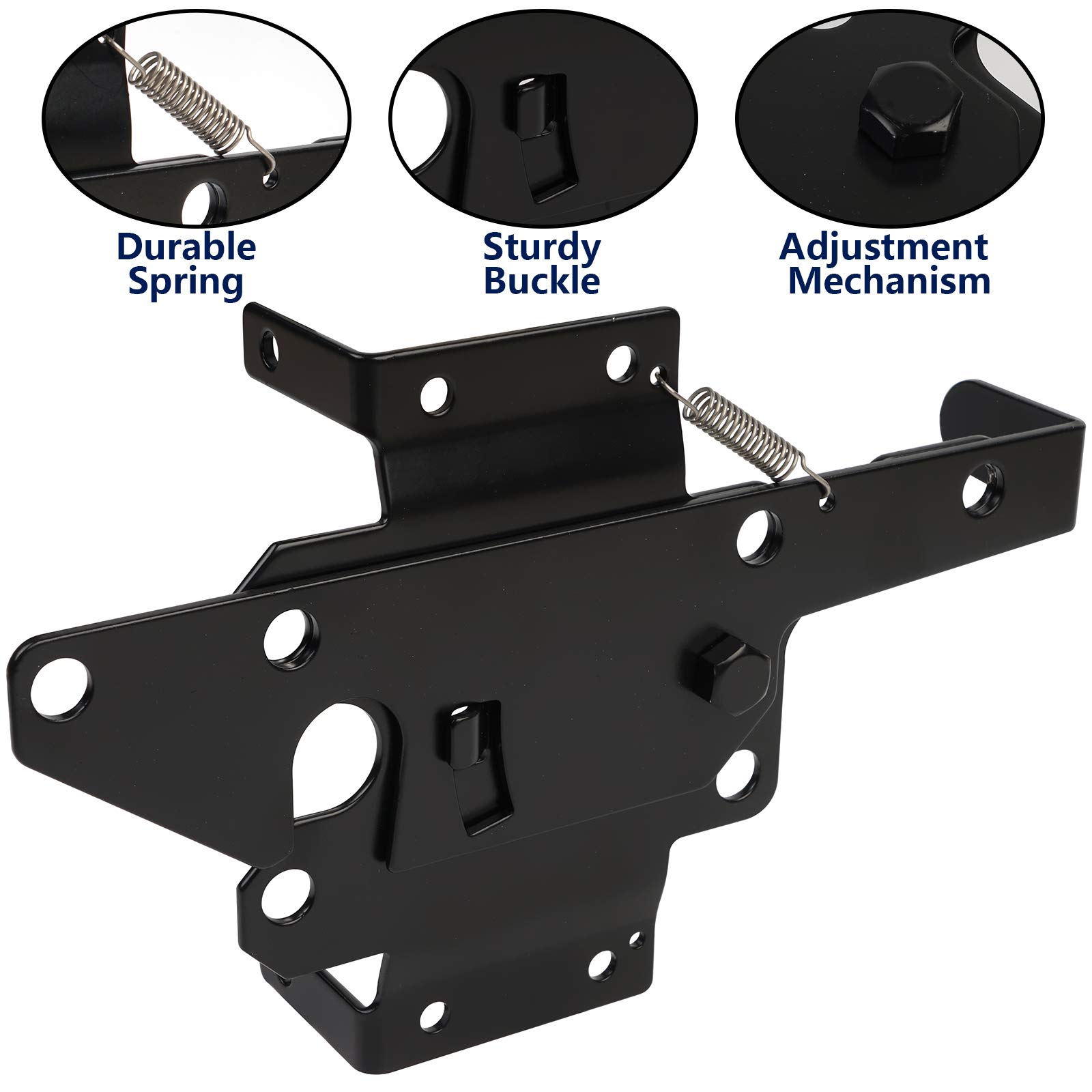 Gate Latches for Wooden Fences Heavy Duty Post Mount Automatic Gravity Lever Spring Self Locking Hardware Wood/Vinyl Fence Gate Lock for Secure Pool/Yard/Garden,Black Finishing,Steel