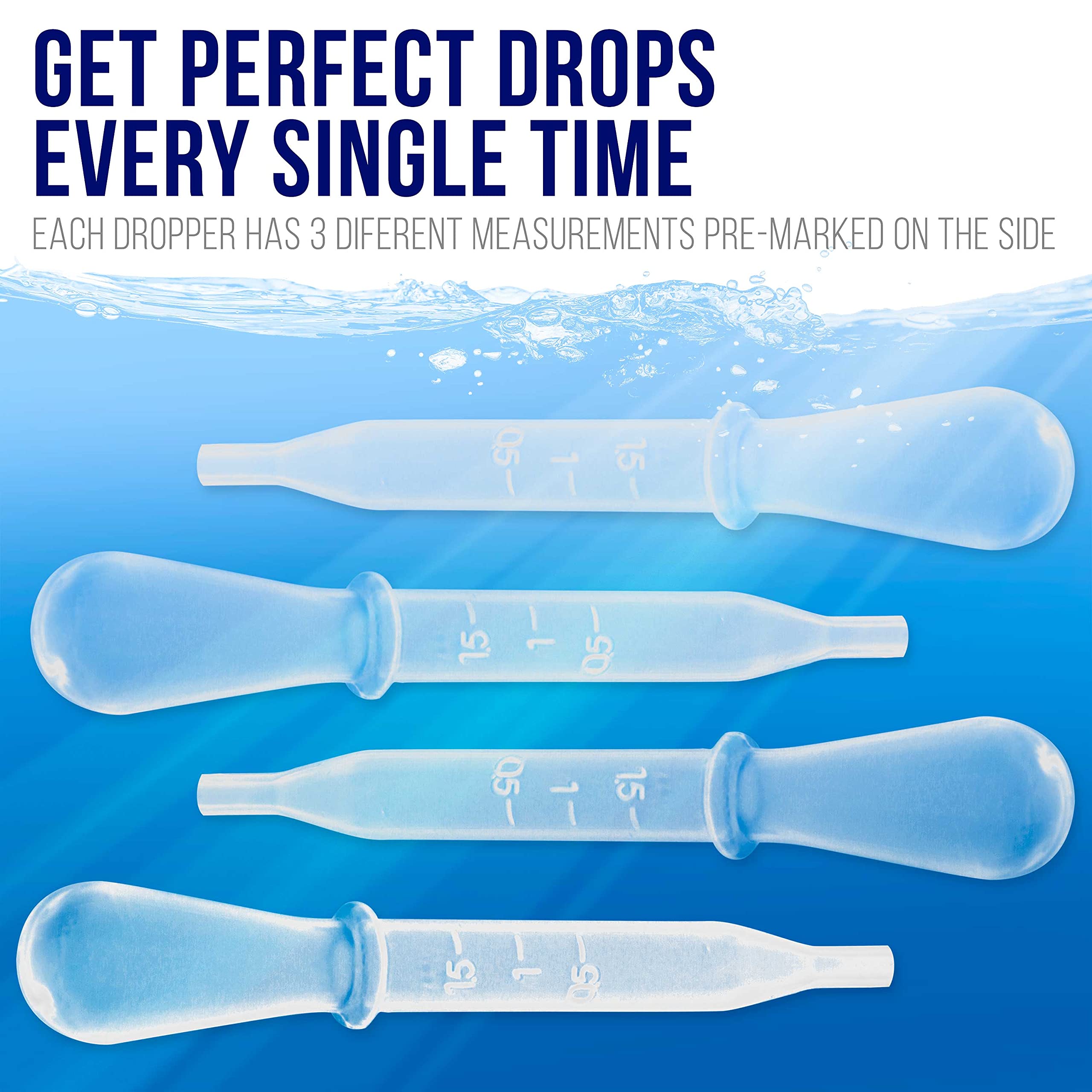 Master Airbrush® Brand 100 Pipette Eyedroppers for Liquid Transfer and Airbrush Paint