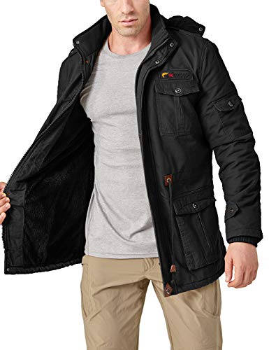 EKLENTSON Cargo Jacket Men Windbreaker Men Military Jacket Black Jacket Mens Winter Jacket Bomber Jacket Men
