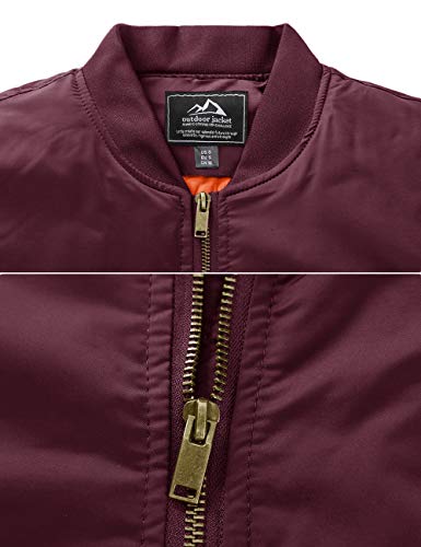Cotrasen Bomber Jacket Men Winter Padded Thick Warm up Casual Flying Military Jacket