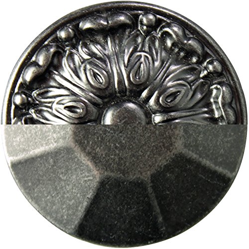 Hickory Hardware Pipeline Collection Knob 1-1/4 Inch Diameter Black Nickel Vibed Finish