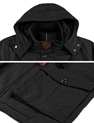EKLENTSON Cargo Jacket Men Windbreaker Men Military Jacket Black Jacket Mens Winter Jacket Bomber Jacket Men