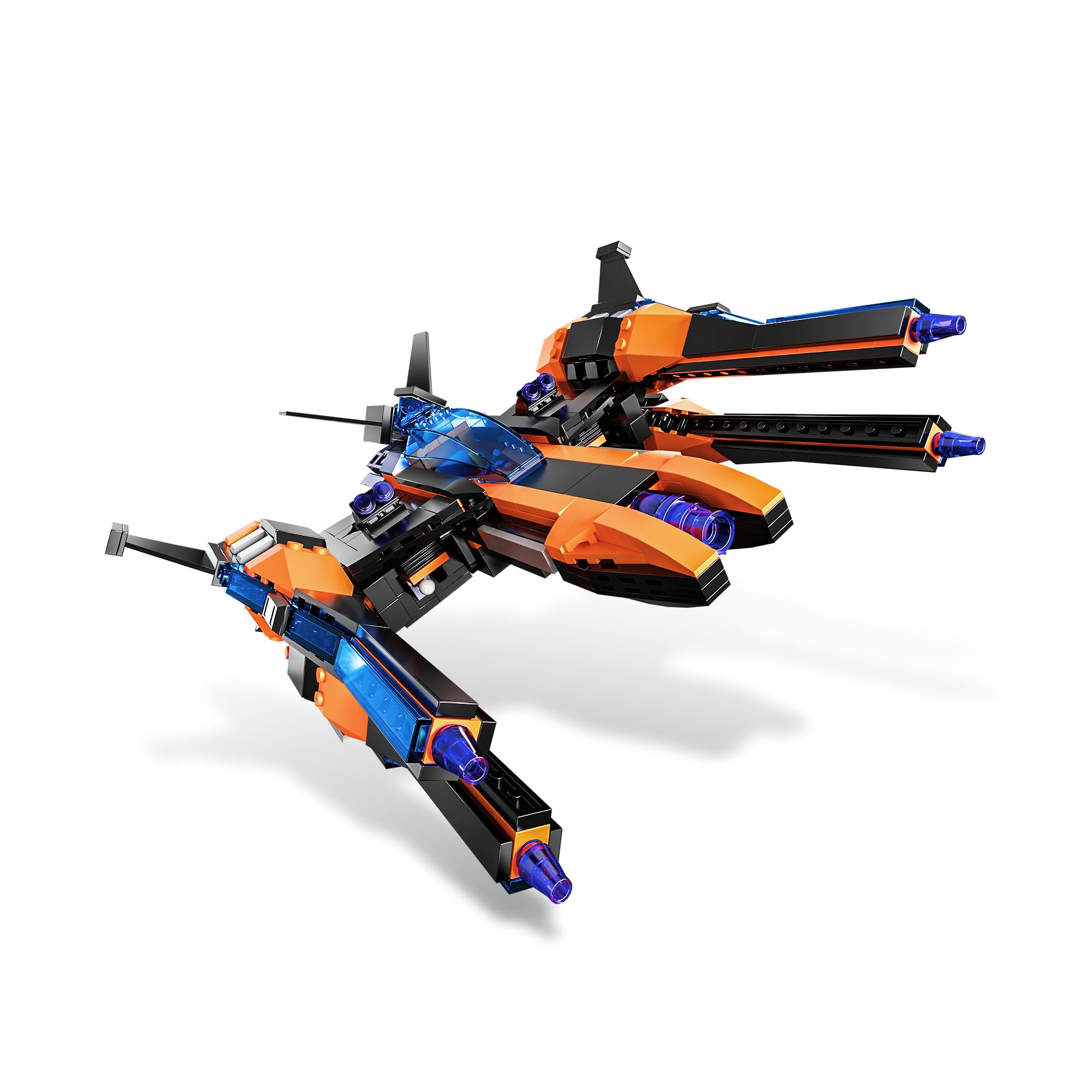 AUYYOSK Spaceship Building Toy, 650 Pieces STEM Spacecraft Building Block Set, Space Shuttle Toy Building for Kids Birthday Gift Ages 6 7 8 9 10 11 12 Yr Old (Spaceship)