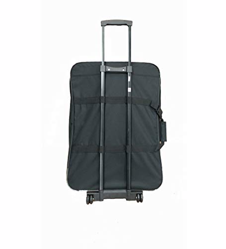 Canvas Rolling Art Portfolio with Removable Front Pouch/Duffel Artist Case