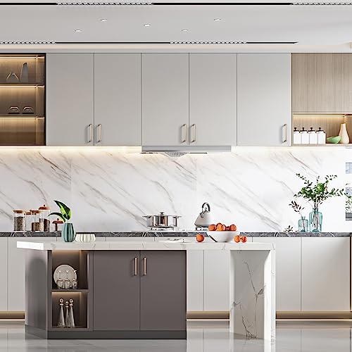 Asidrama 10 Pack 5 Inch(128mm) Brushed Brass Kitchen Cabinet Handles, Cabinet Pulls Kitchen Cabinet Hardware for Cupboard Drawer Pulls