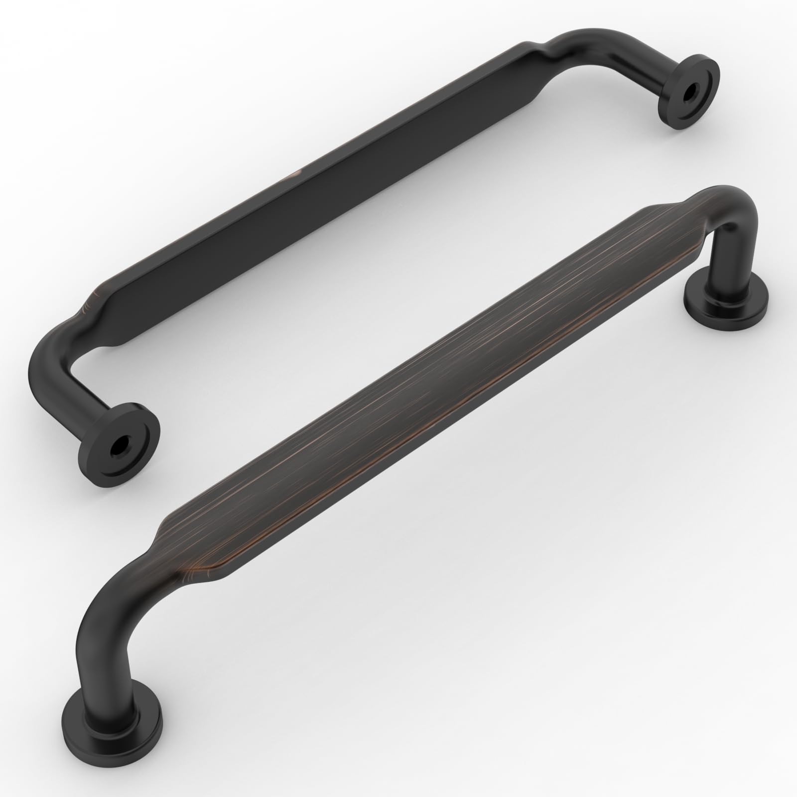 Amerdeco 10 Pack Oil Rubbed Bronze Cabinet Pulls 5 Inch(128mm) Hole Centers Kitchen Cabinet Handles Solid Zinc Alloy Cabinet Hardware Drawer Pulls ZH0051