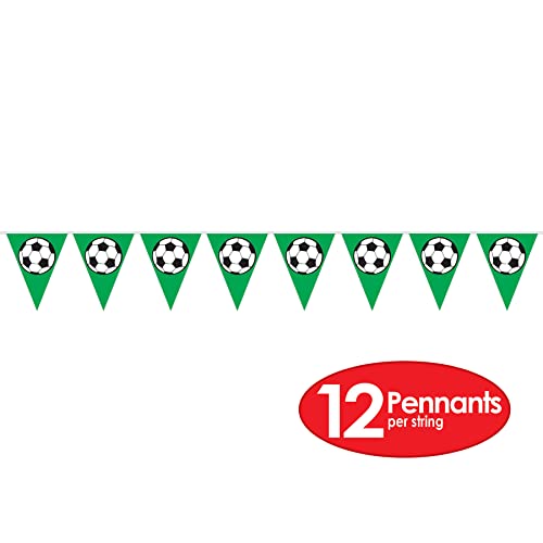 Soccer Ball Pennant Banner Party Accessory (1 count) (1/Pkg)