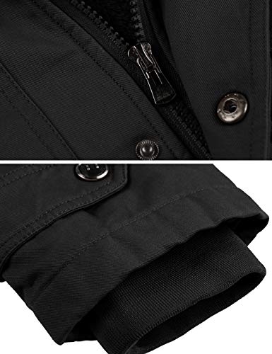 EKLENTSON Cargo Jacket Men Windbreaker Men Military Jacket Black Jacket Mens Winter Jacket Bomber Jacket Men