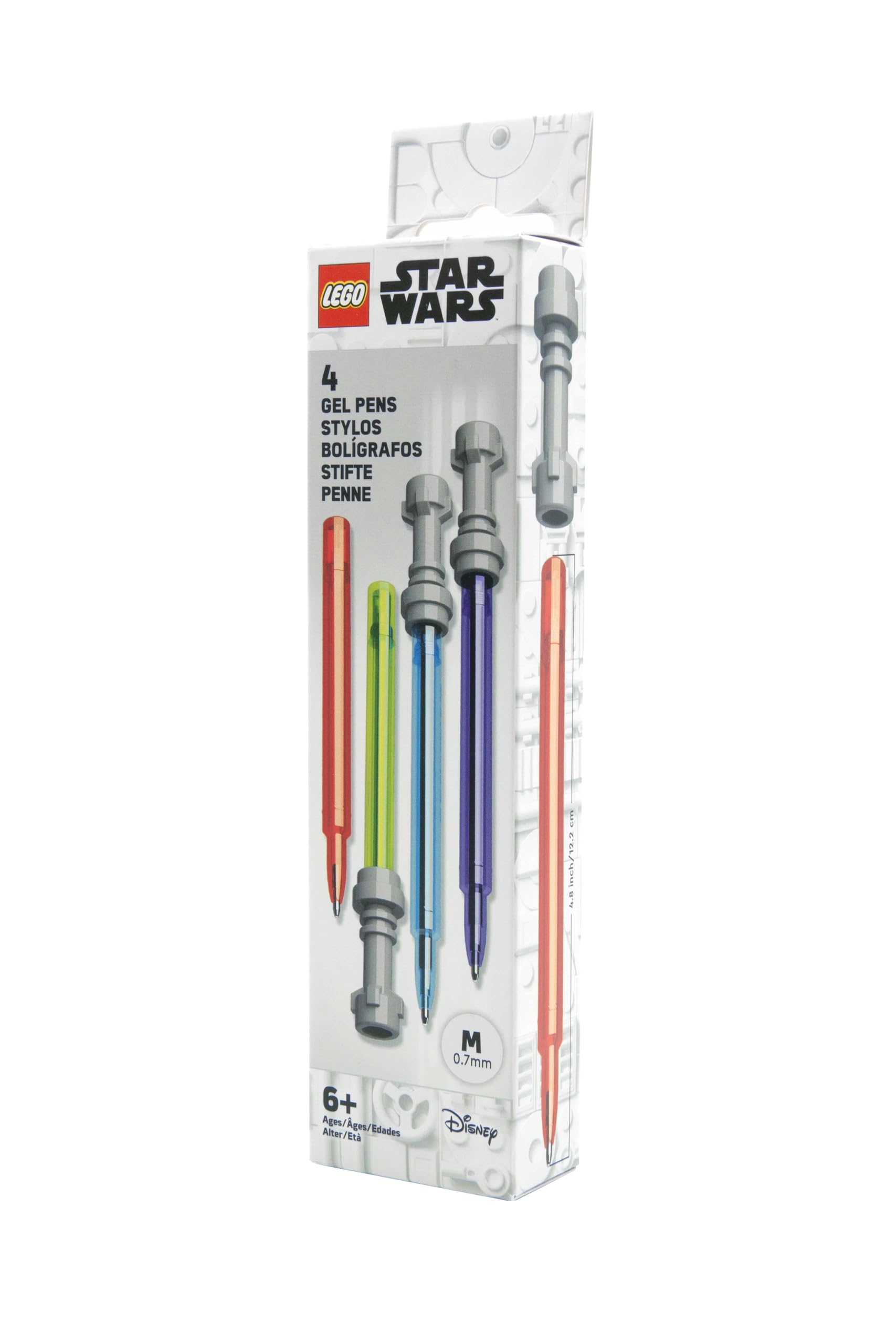 Lego Star Wars Lightsaber Gel Pen Set - 4 Pack Gel Pens (52875) - Set for Back to School, College, or Office