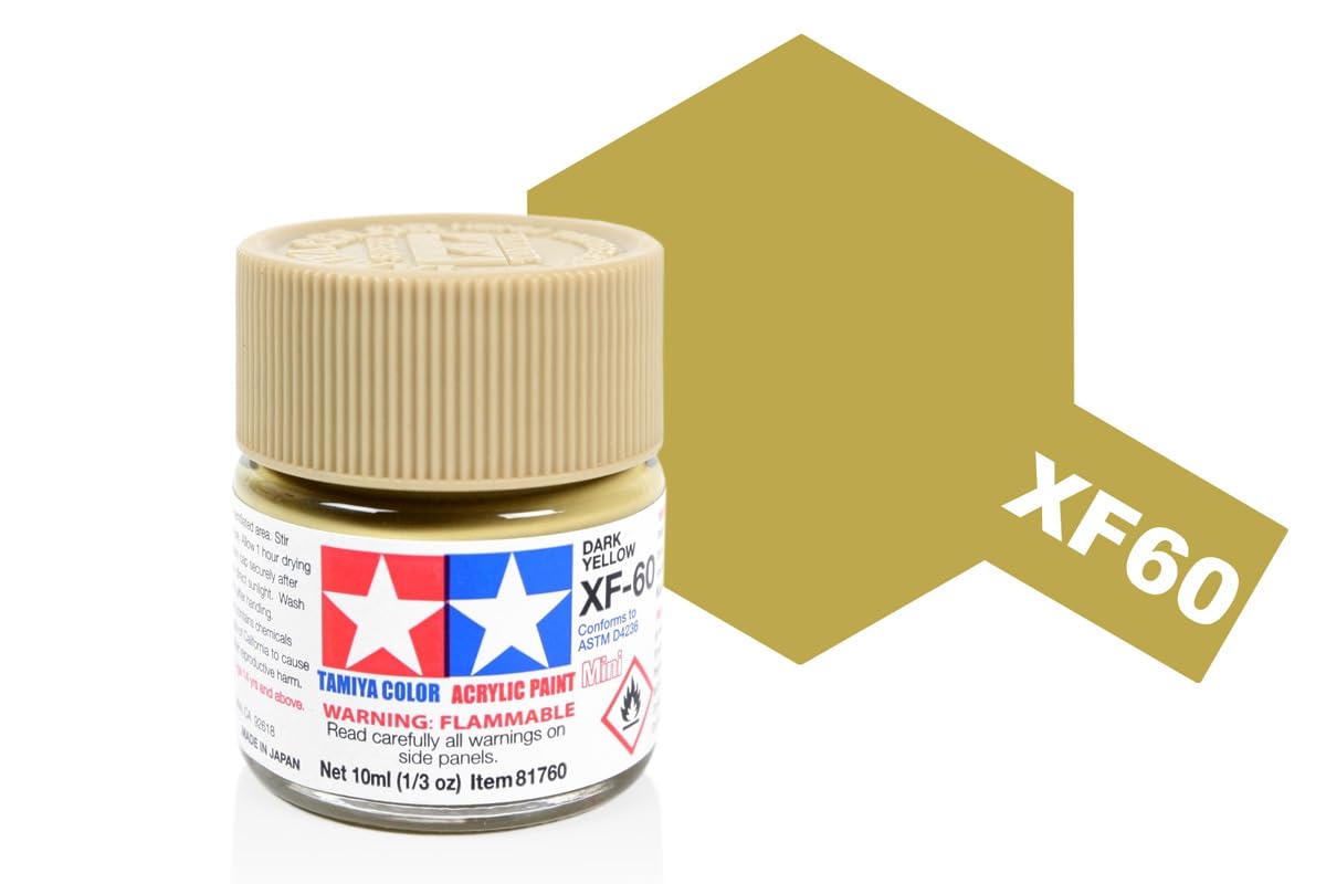 TAMIYA Acrylic Mini XF60 Dark Yellow TAM81760 Plastics Paint Acrylic