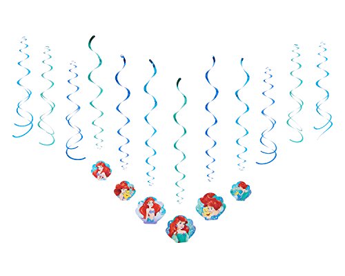 Amscan 670541 Swirl Value Pack | Disney© Ariel Dream Big Collection | Party Accessory 7 in.