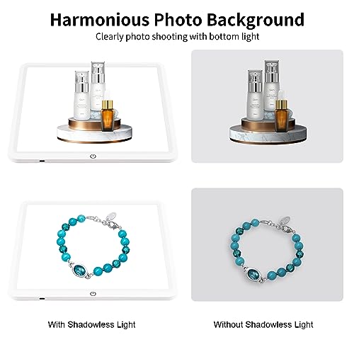 Selens Shadowless Bottom Light Panel for Light Box Photo Studio,11.5" x 11.5"/ 29 x 29cm LED Photography Light for Jewelry Cosmetic Crafts Small Products