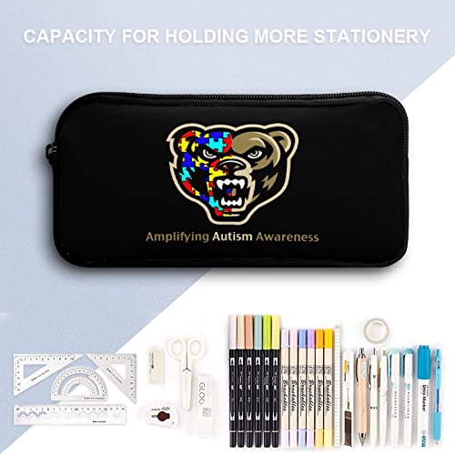 Amplifying Autism Awareness Pencil Case Makeup Bag Big Capacity Pouch Organizer for Office College