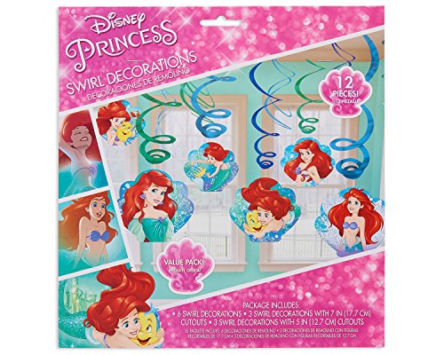 Amscan 670541 Swirl Value Pack | Disney© Ariel Dream Big Collection | Party Accessory 7 in.