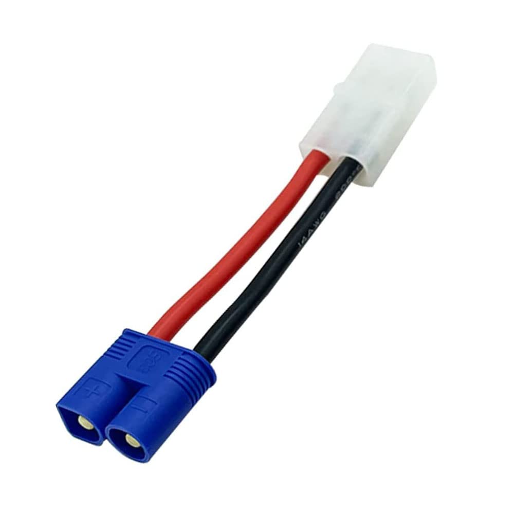 2Pairs EC3 to Tamiya Connector Female Male Adapter with 14AWG 5CM Gauge Wire RC Lipo Battery Connectors Converter Adapter