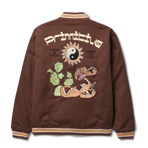 Primitive Badlands Varsity Jacket - Brown - LG
