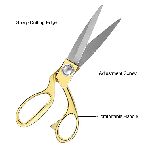 Aemoe 10.5 In Ribbon Cutting Scissors Heavy Duty Metal Large for Ceremony Professional Special Events, Inaugurations & Ceremonies Gold, SC0008-GOLD