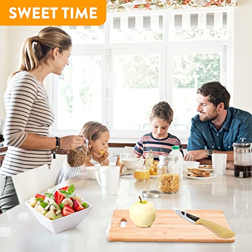 Paring Knife with Sheath Set of 3 Pieces Black Kitchen Knives 3.5 inch Cut Through So Easy