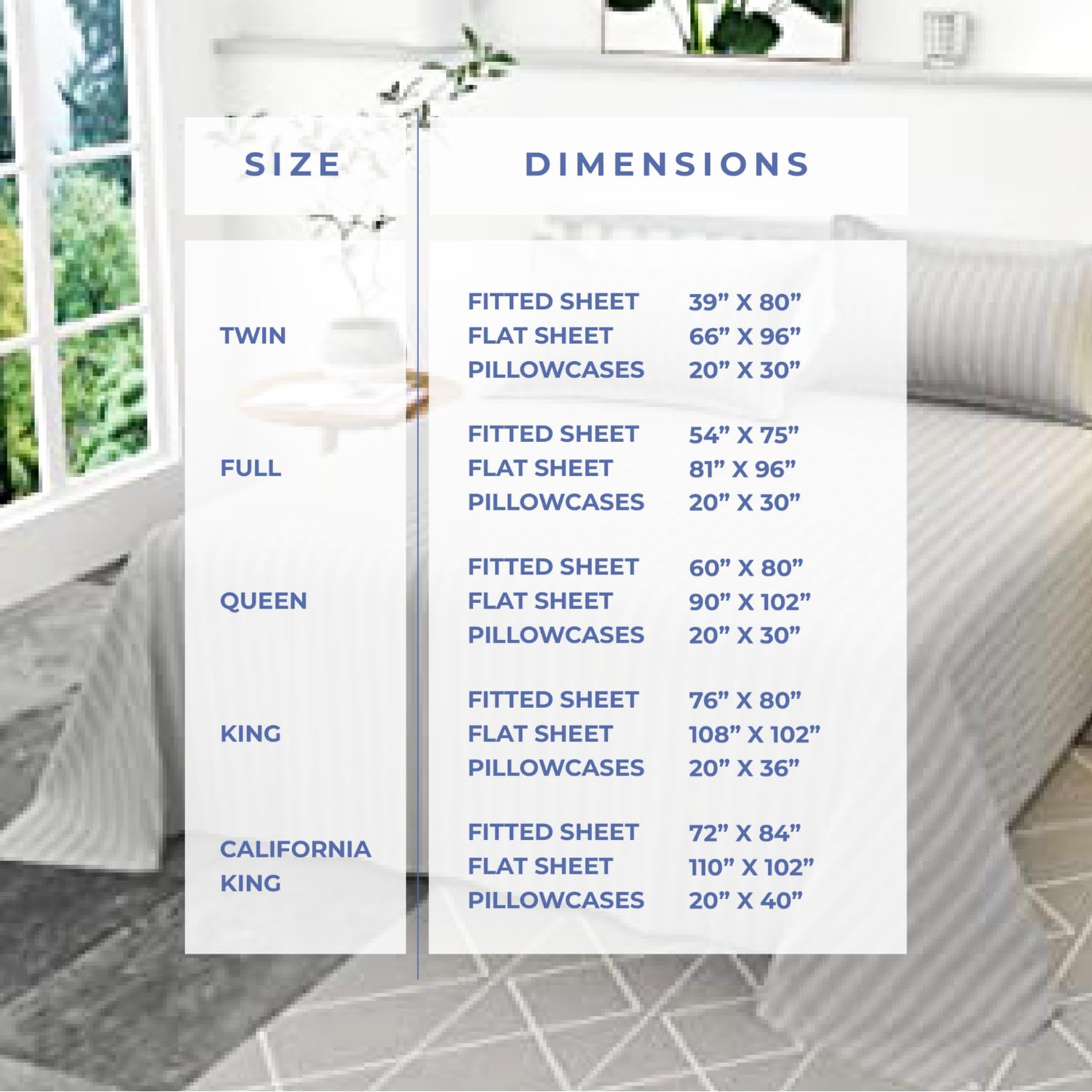 Kotton Culture Striped Cotton Sheets 4 Piece 100% Egyptian Cotton 600 Thread Count Soft Bedding Luxury Hotel Sheets with Deep Pocket Snug Fit Smooth Sateen Weave (White, King)