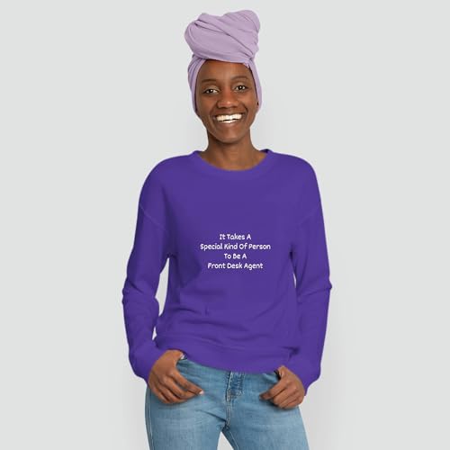Special Person Gift for Front Desk Agent Receptionist Coworker Humor Black and Muticolor Unisex Long Sleeve T Shirt