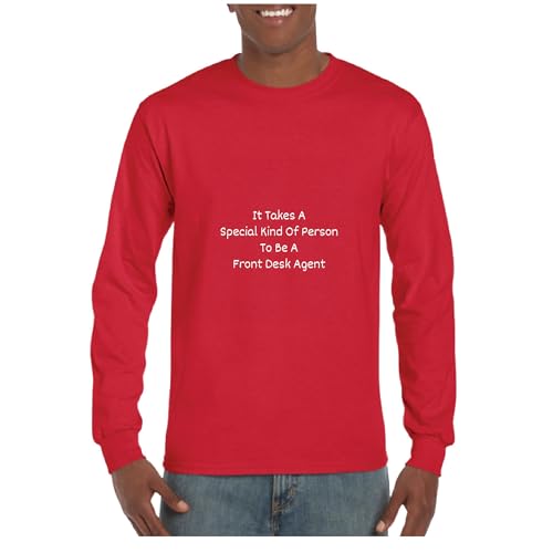 Special Person Gift for Front Desk Agent Receptionist Coworker Humor Black and Muticolor Unisex Long Sleeve T Shirt
