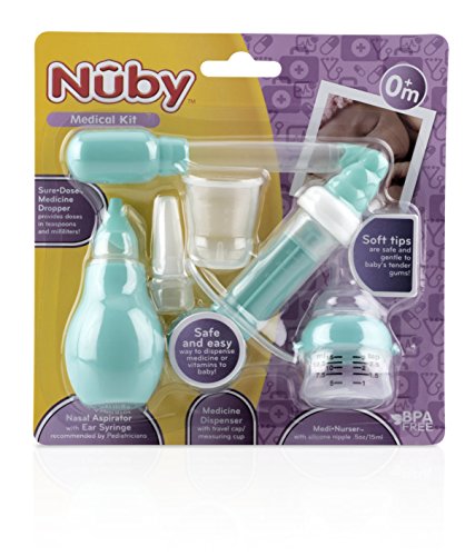 Nuby Small 6-Piece Medical Kit for Healthy Baby, Infant, Child, Nursery Care, Colors May Vary