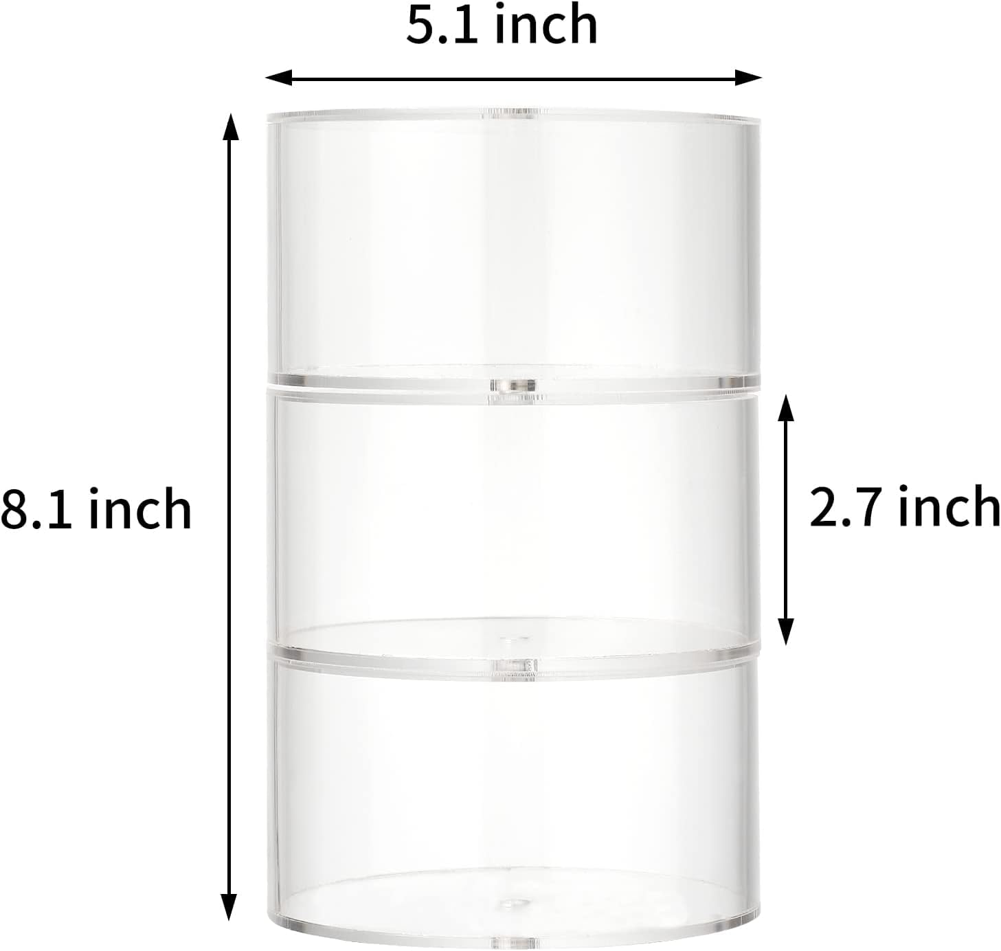MESAILUP Belt Rack Organizer 3 Layers Acrylic Display Case with Magnet, Acrylic Stackable Drawers Storage Holder for Accessories Like Watches, Jewelry, Makeup, Bracelets, Rings, Craft Toy & Tie