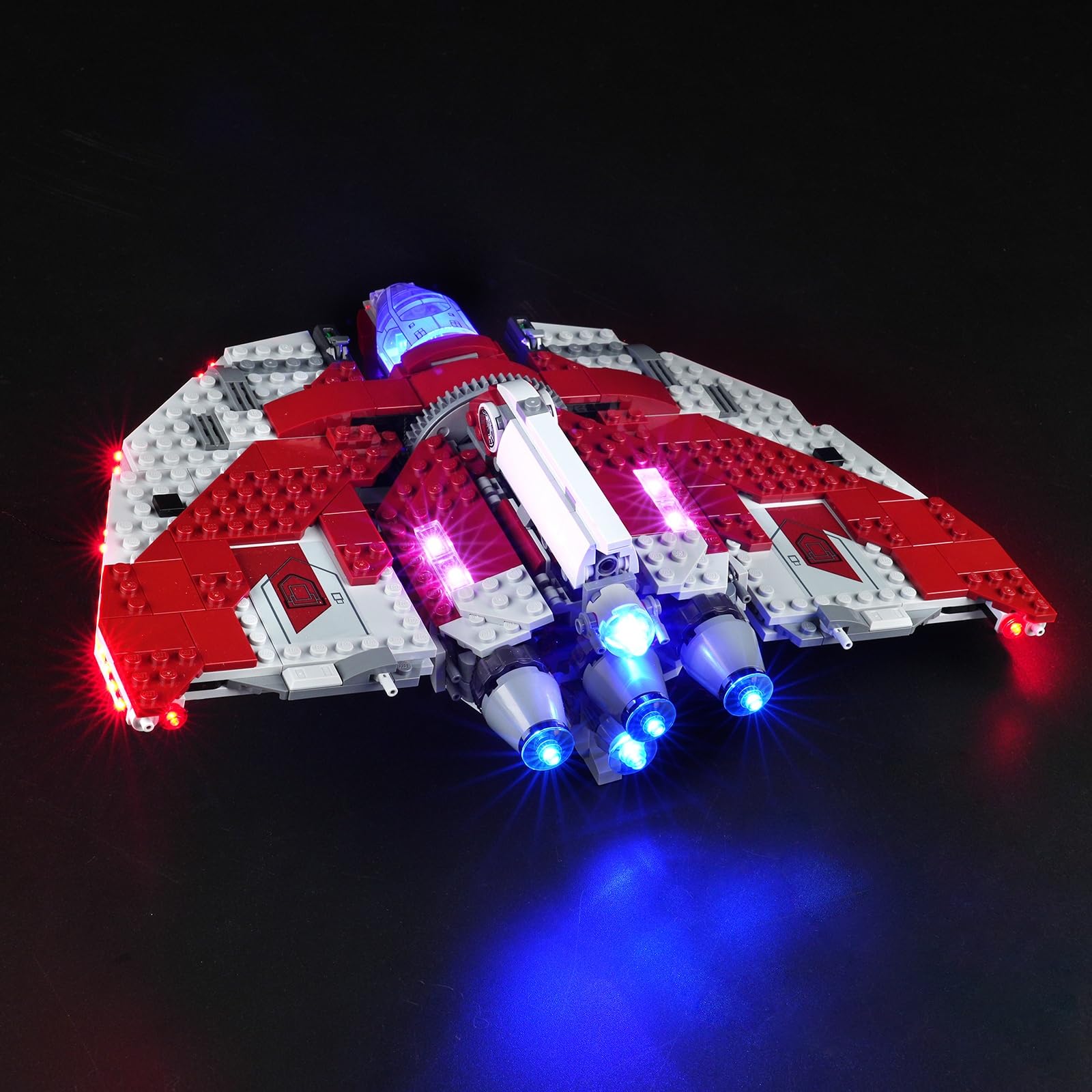 DALDED LED Lighting Kit for Lego Star Wars Ahsoka Tano’s T-6 Jedi Shuttle 75362, LED Light Compatible with Lego 75362 Building Block Models (Not Include Lego Set)