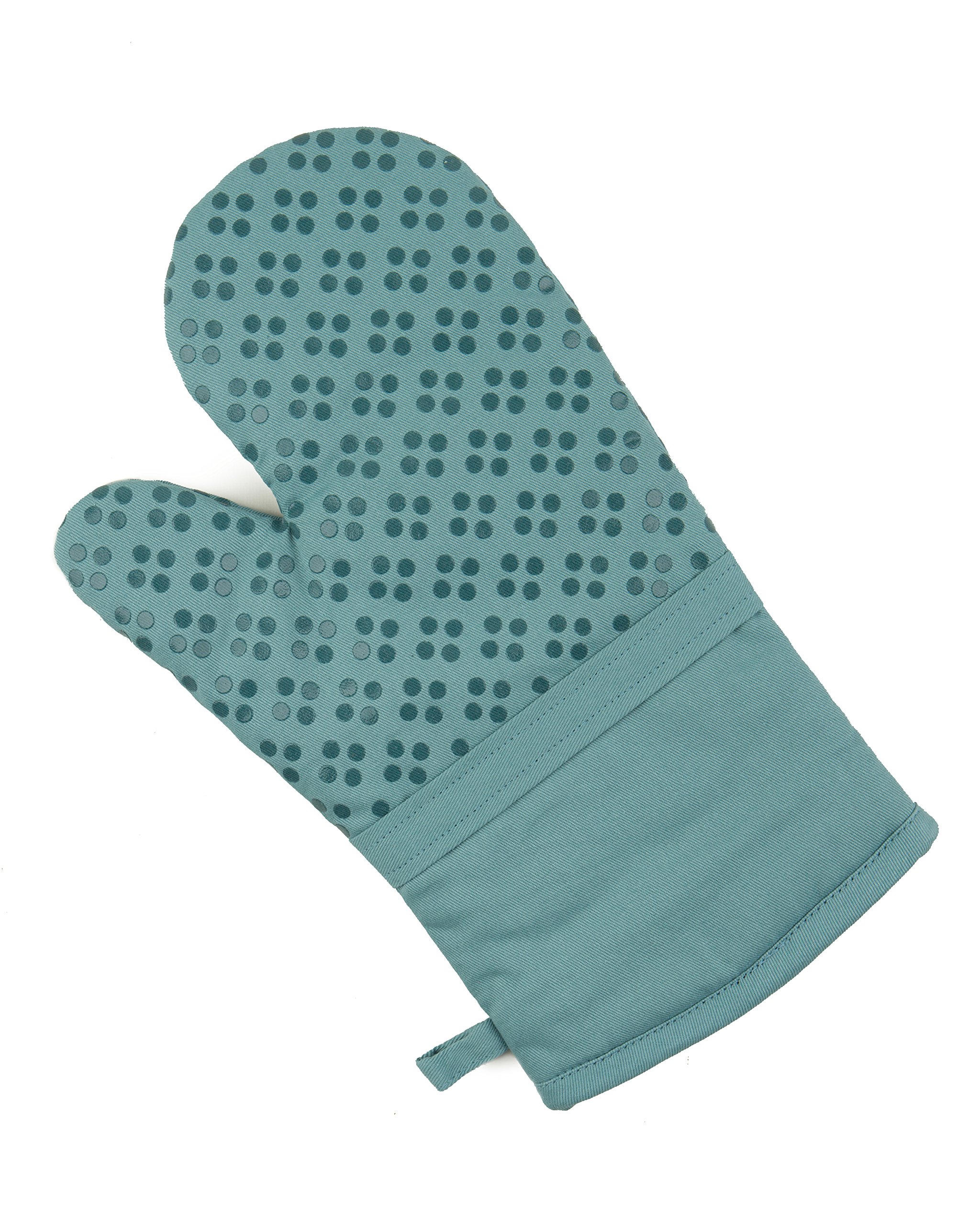 Kitchen Towels Dishcloths Oven Mitts and Pot Holders Set of 9, Oeko-Tex 100% Cotton Terry Dish Towels & Dish Cloths, Non-Slip Silicone, Blue