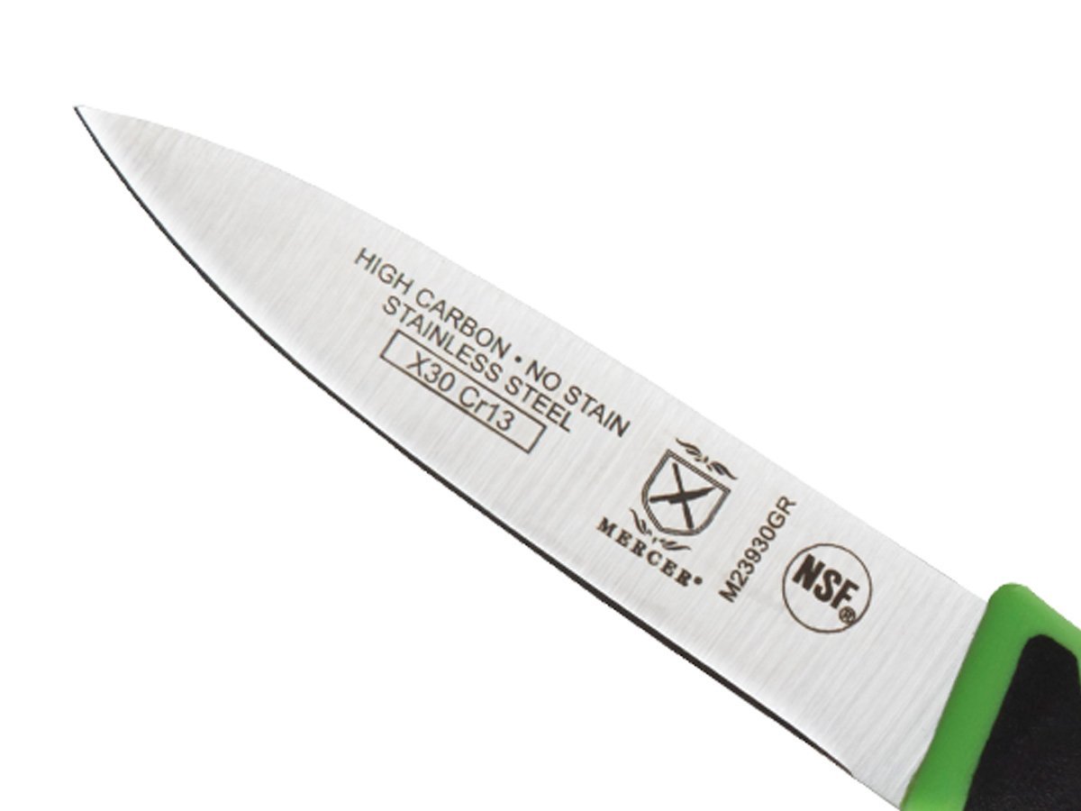 Mercer Culinary Millennia Colors 3-Inch Slim Paring Knife, Green