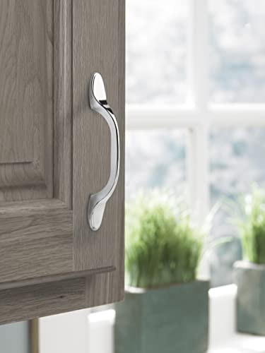 Amerock | Cabinet Pull | Polished Chrome | 3 inch (76 mm) Center-to-Center | Ravino | 1 Pack | Drawer Pull | Drawer Handle | Cabinet Hardware