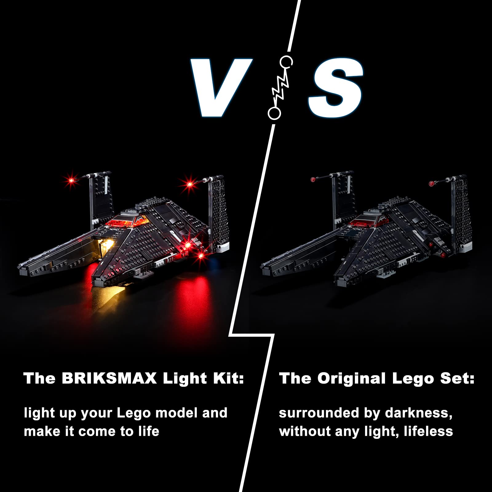 BRIKSMAX Led Lighting Kit for LEGO-75336 Inquisitor Transport Scythe - Compatible with Lego Star Wars Building Blocks Model- Not Include The Lego Set