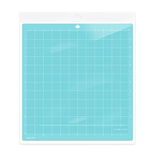 Funnycut Lightgrip Cutting Mat for Silhouette Cameo 4/3/2/1 (12x12 Inch, 3 Pack) Durable Adhesive Cutting Mat for Silhouette Cameo Accessories