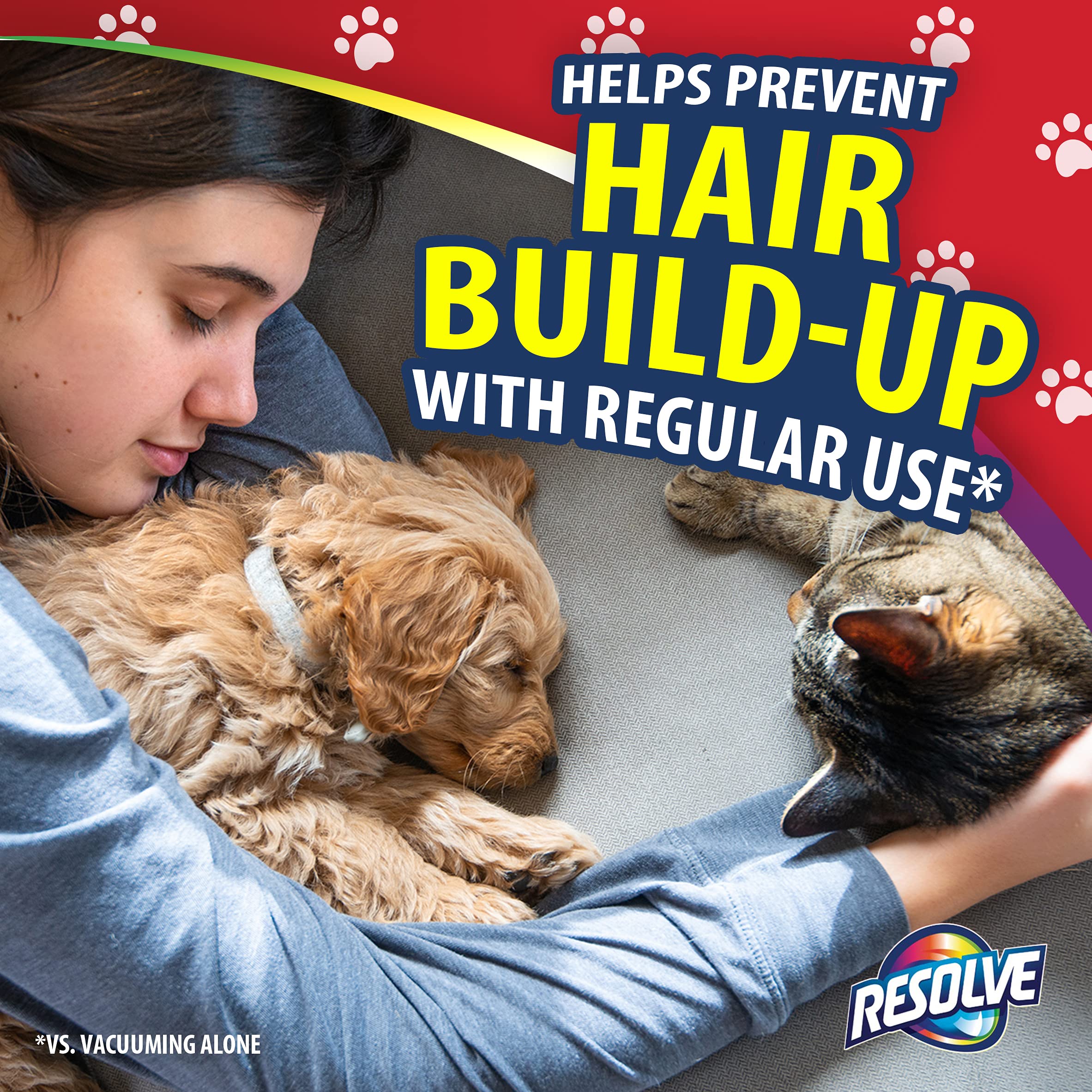 Resolve Pet Hair Eliminator Carpet Cleaner & Vacuum booster, 18 Oz