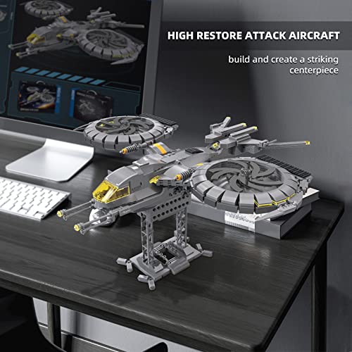 NEWABWN Star Space Raptor Attack Aircraft, War Airplane Model Spaceship Building Set for Adults, Compatible with Lego Set, Space Shuttle Fighter Military Plane Toy Gift for Boys 8-14 (887PCS)
