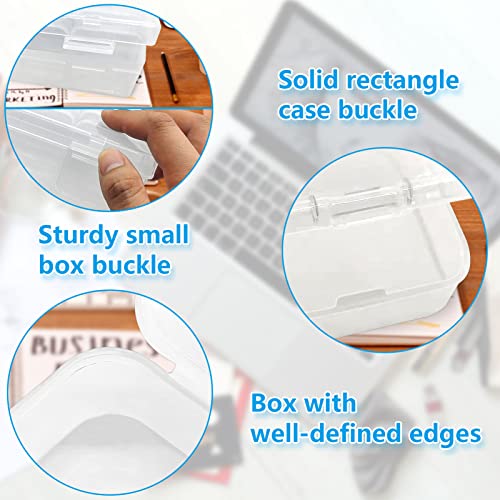 Bead Organizer, 24 Pack Mini Clear Plastic Organizer Storage Containers, Craft Storage Organizer for Diamond Painting Supplies, Jewelry Making, Parts - Clear