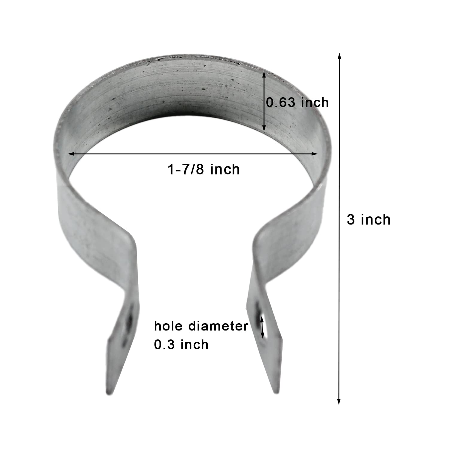 Wdwlbsm 16 Pcs Brace Bands Chain Link Fence, Galvanized Steel Chain Link Brace Band Use for 1-7/8" Outside Diameter Post/Pipe, Gate, Fences Panels