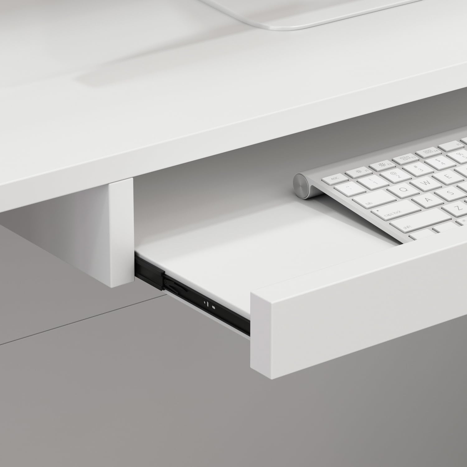 Hitow Modern Reception Desk Counter Table, L-Shap Reception Room Front Desk with Lockable Drawer & Open Shelves, Retail Counter for Salon Checkout Office, White (55.9" W x 32.3" D x 48.4" H)