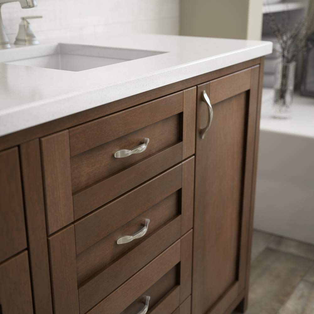 Franklin Brass Twisted Arch (25-Pack) Cabinet Handles 3' Hole Center Satin Nickel Kitchen Drawer Pulls Dresser, Furniture Hardware P35518K-SN-B1
