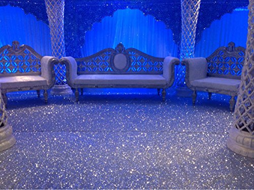 Trlyc Sparkle Carpet Runner Sequin Aisles Runner for Wedding-Silver 4ftx16ft