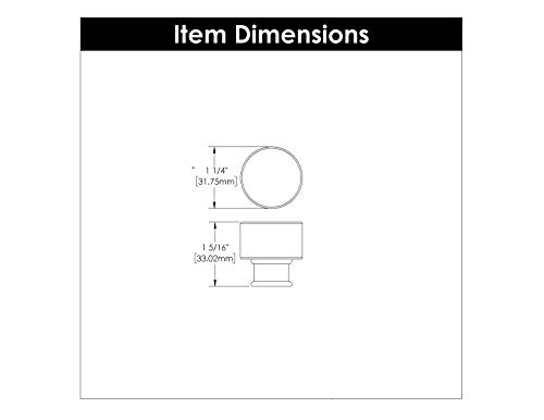 Hickory Hardware 1 Pack Solid Core Kitchen Cabinet Knobs, Luxury Cabinet and Dresser Knobs, Handle Pulls for Doors & Drawers, 1-1/4 Inch, Crysacrylic with Brushed Golden Brass, Midway Collection