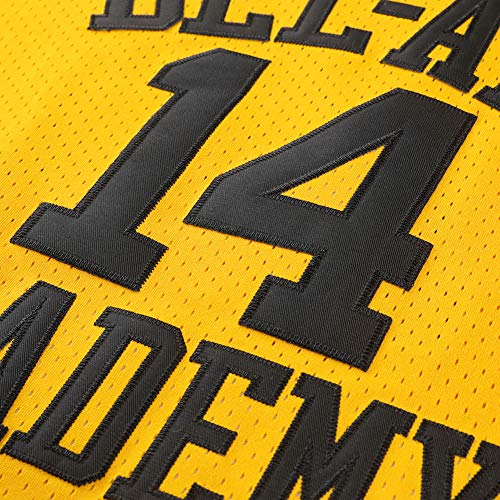 Generies #14 The Fresh Prince of Bel Air Academy Men Basketball Jersey, Yellow XL