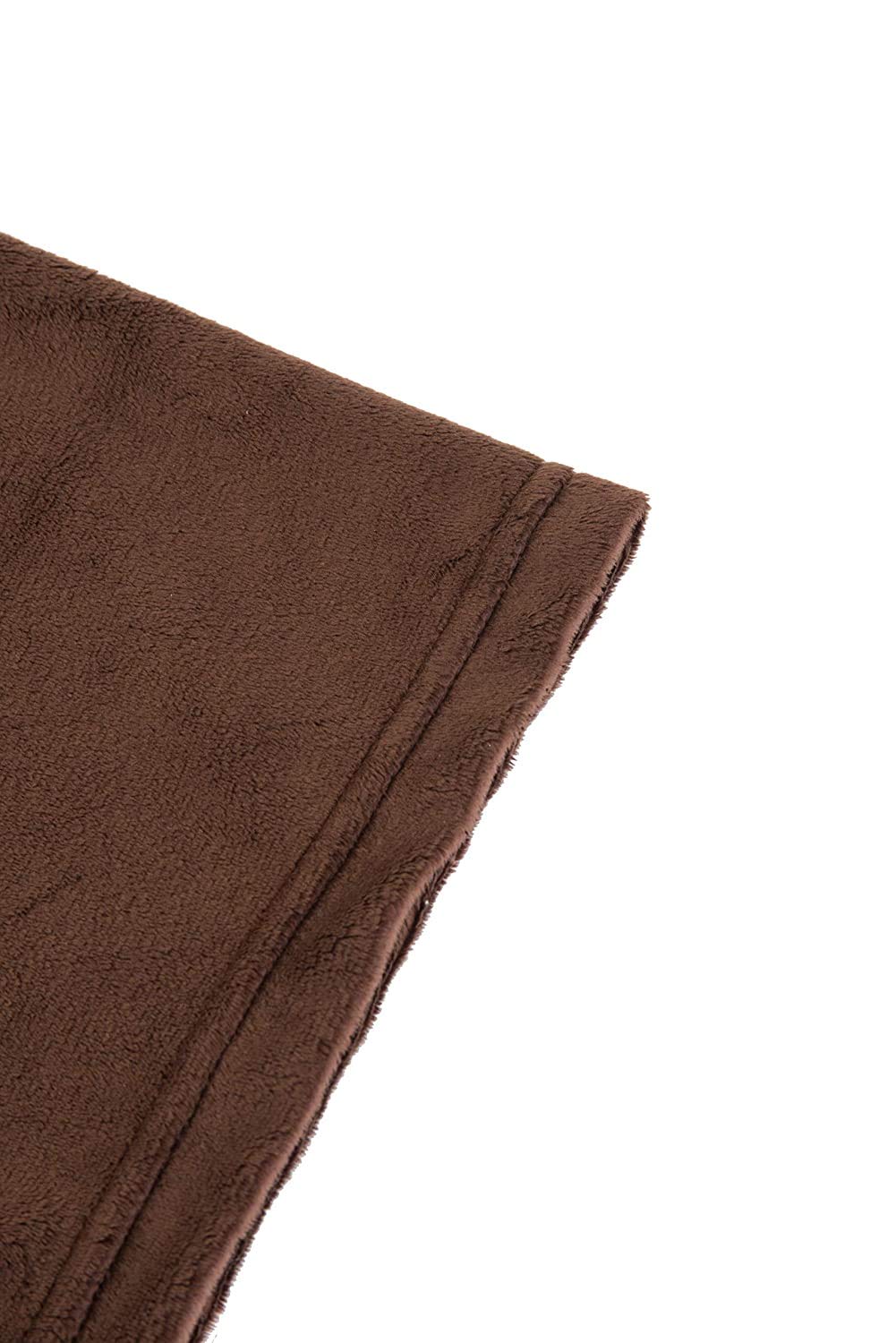 Canyon Rose Cloud 9 Men's Plush Microfiber Spa Robe, Kimono Style Wrap, 3/4 length Sleeves, Side Pockets, Waist Belt with Bi-level Loops, Machine Washable, 52 inch length, Chocolate Brown, XL