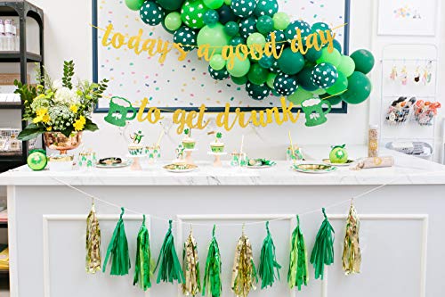 Weimaro Today is a Good Day to Drunk Banner, Funny Drinking Saint St Patricks Day Lucky Party Decorations, Irish St. Patrick’s Day Decorations, Lucky Irish St Pattys Day Decor