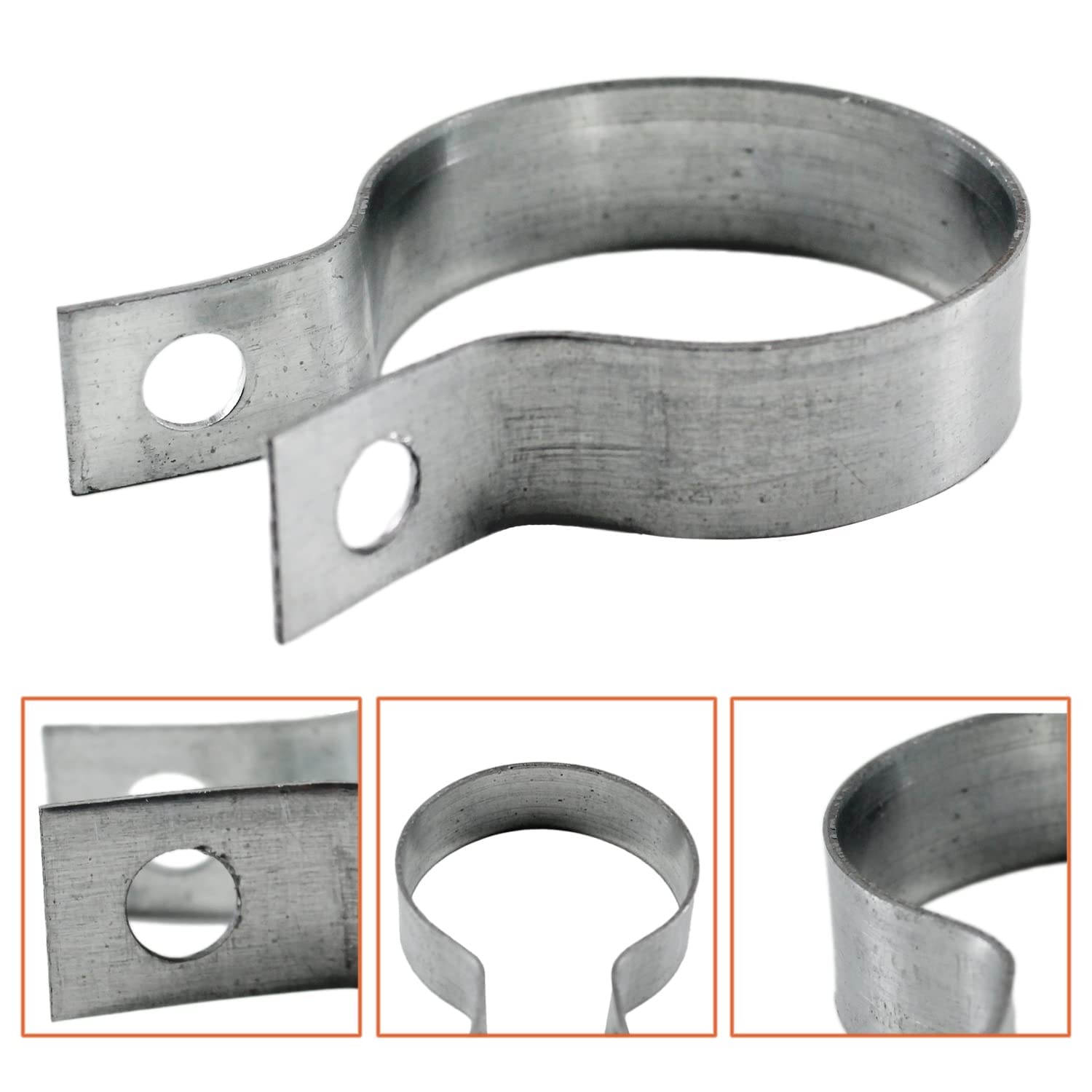 Wdwlbsm 16 Pcs Brace Bands Chain Link Fence, Galvanized Steel Chain Link Brace Band Use for 1-7/8" Outside Diameter Post/Pipe, Gate, Fences Panels