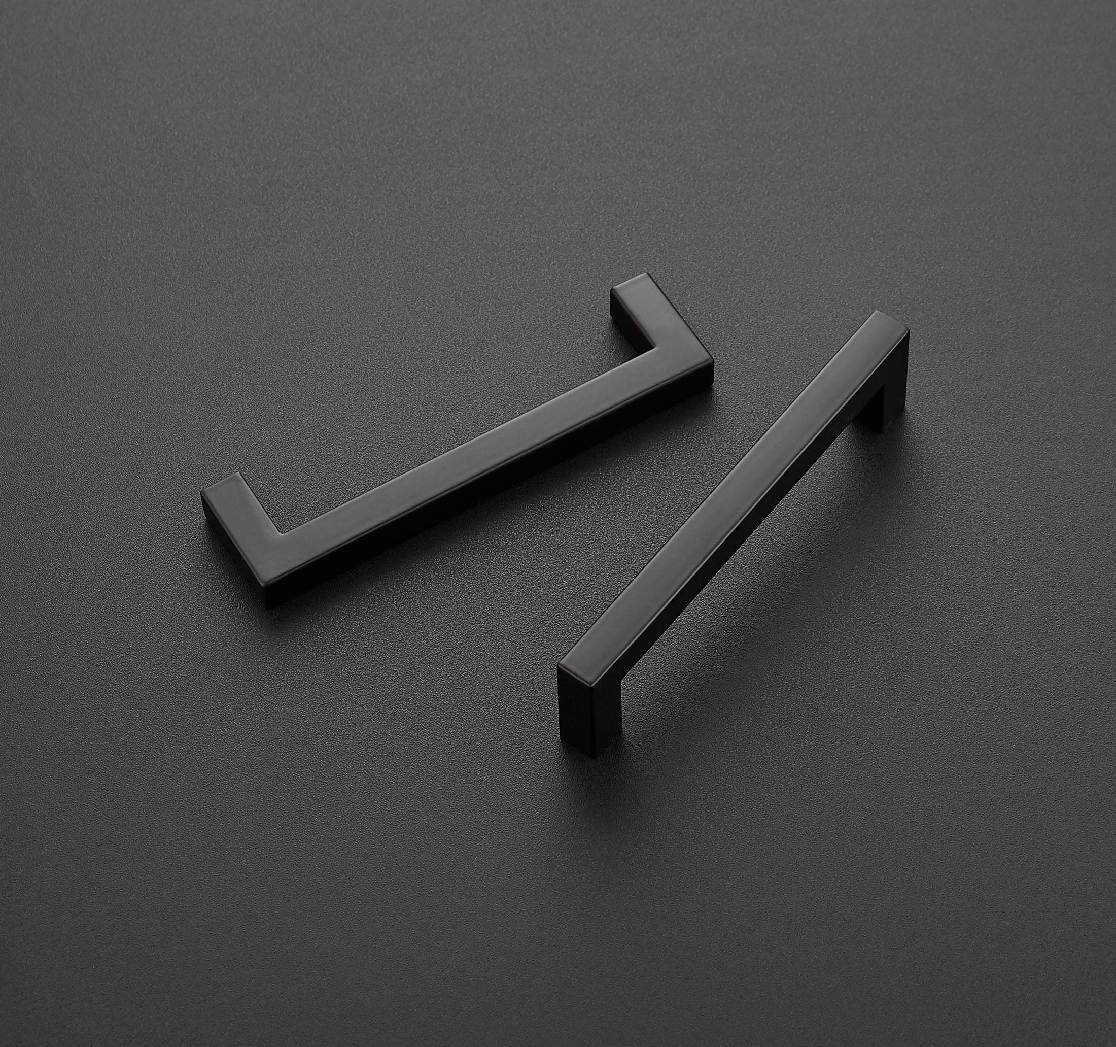 Ravinte 20 Pack 5 Inch Kitchen Square Cabinet Handles Matte Black Cabinet Pulls Black Drawer Pulls Kitchen Cabinet Hardware Kitchen Handles for Cabinets Cupboard Handles Drawer Handles
