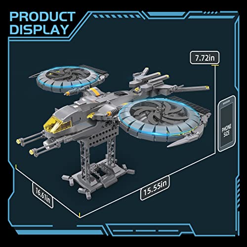 NEWABWN Star Space Raptor Attack Aircraft, War Airplane Model Spaceship Building Set for Adults, Compatible with Lego Set, Space Shuttle Fighter Military Plane Toy Gift for Boys 8-14 (887PCS)