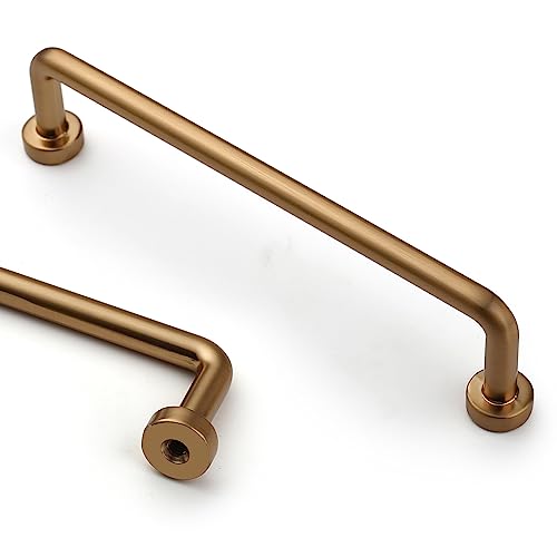 Asidrama 10 Pack 5 Inch(128mm) Champagne Bronze Kitchen Cabinet Handles, Cabinet Pulls Kitchen Cabinet Hardware for Cupboard Drawer Pulls