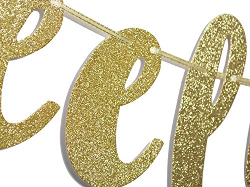 Feeling 22 Glitter Banner , 22nd Birthday Banner, 22nd Birthday Decor (Gold)